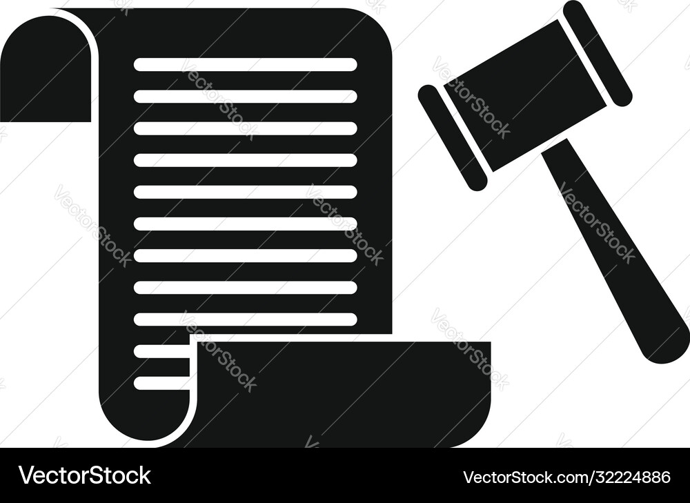 Divorce lawsuit icon simple style Royalty Free Vector Image