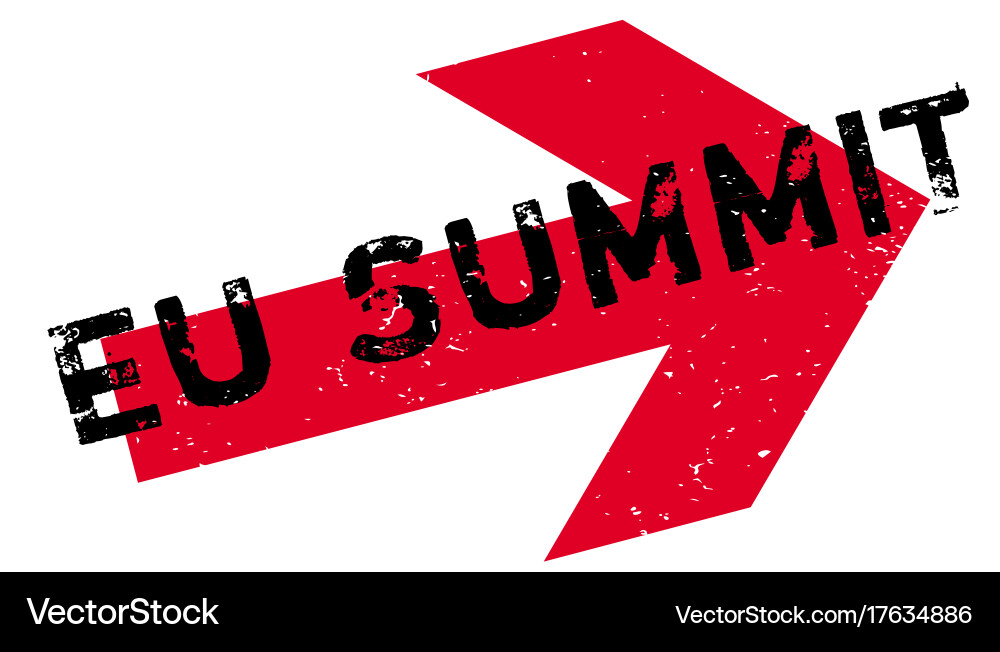 Eu summit rubber stamp Royalty Free Vector Image