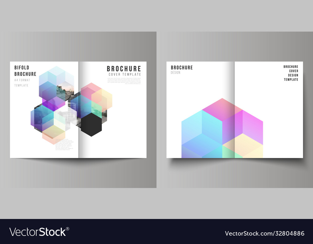 Layout two a4 format cover mockups Royalty Free Vector Image
