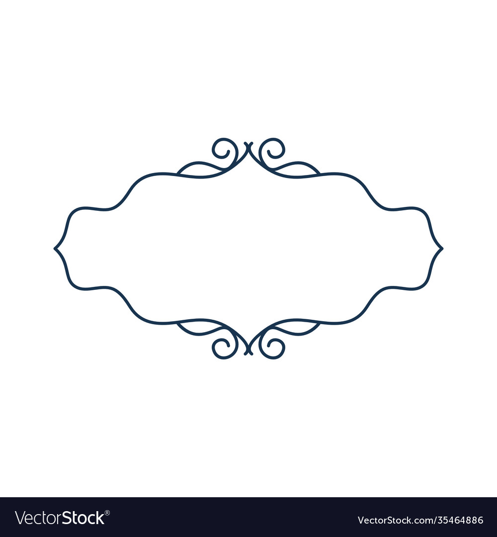 Line frame simple border decoration Royalty Free Vector