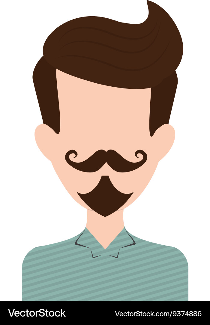 Man avatar icon hipster style concept Royalty Free Vector