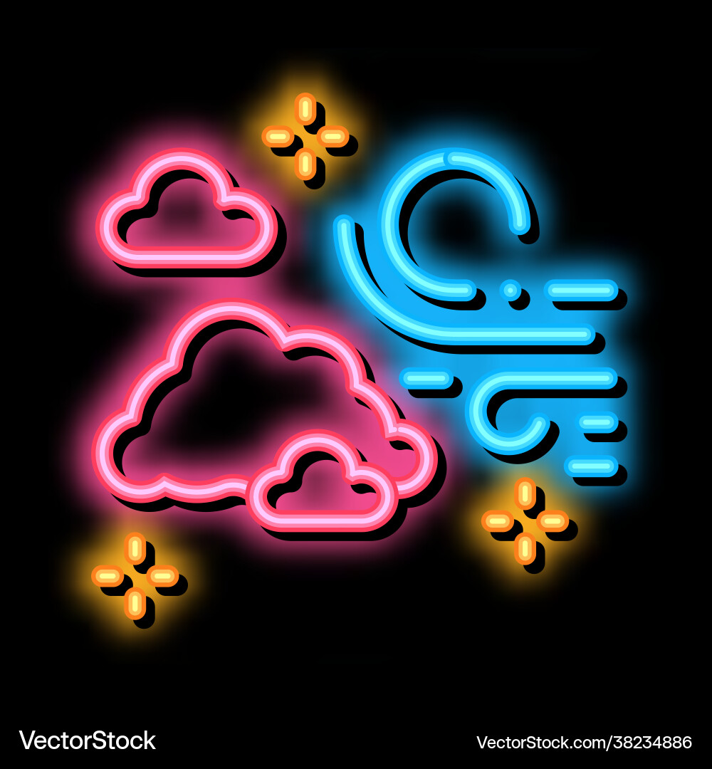 Odor fresh air neon glow icon Royalty Free Vector Image