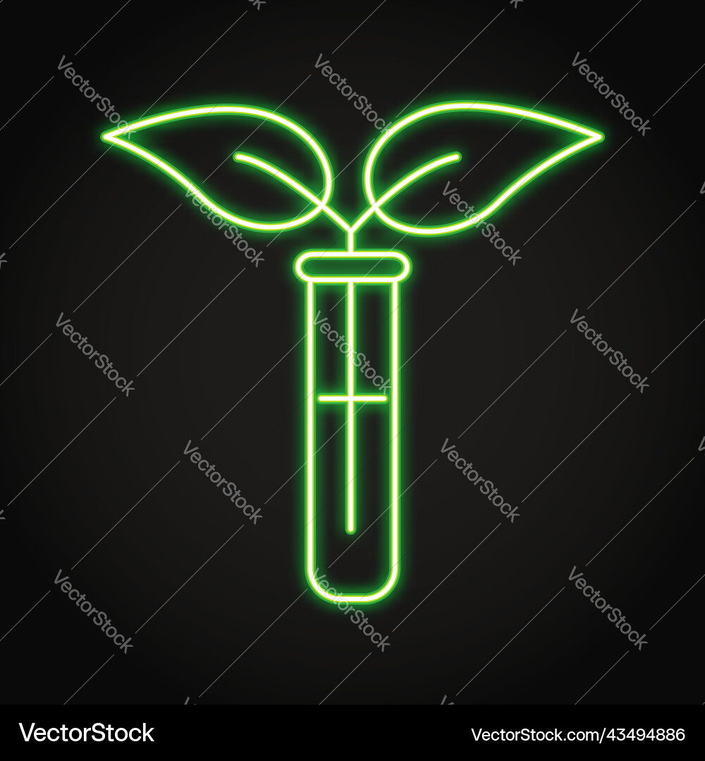 Organic chemistry concept neon icon Royalty Free Vector