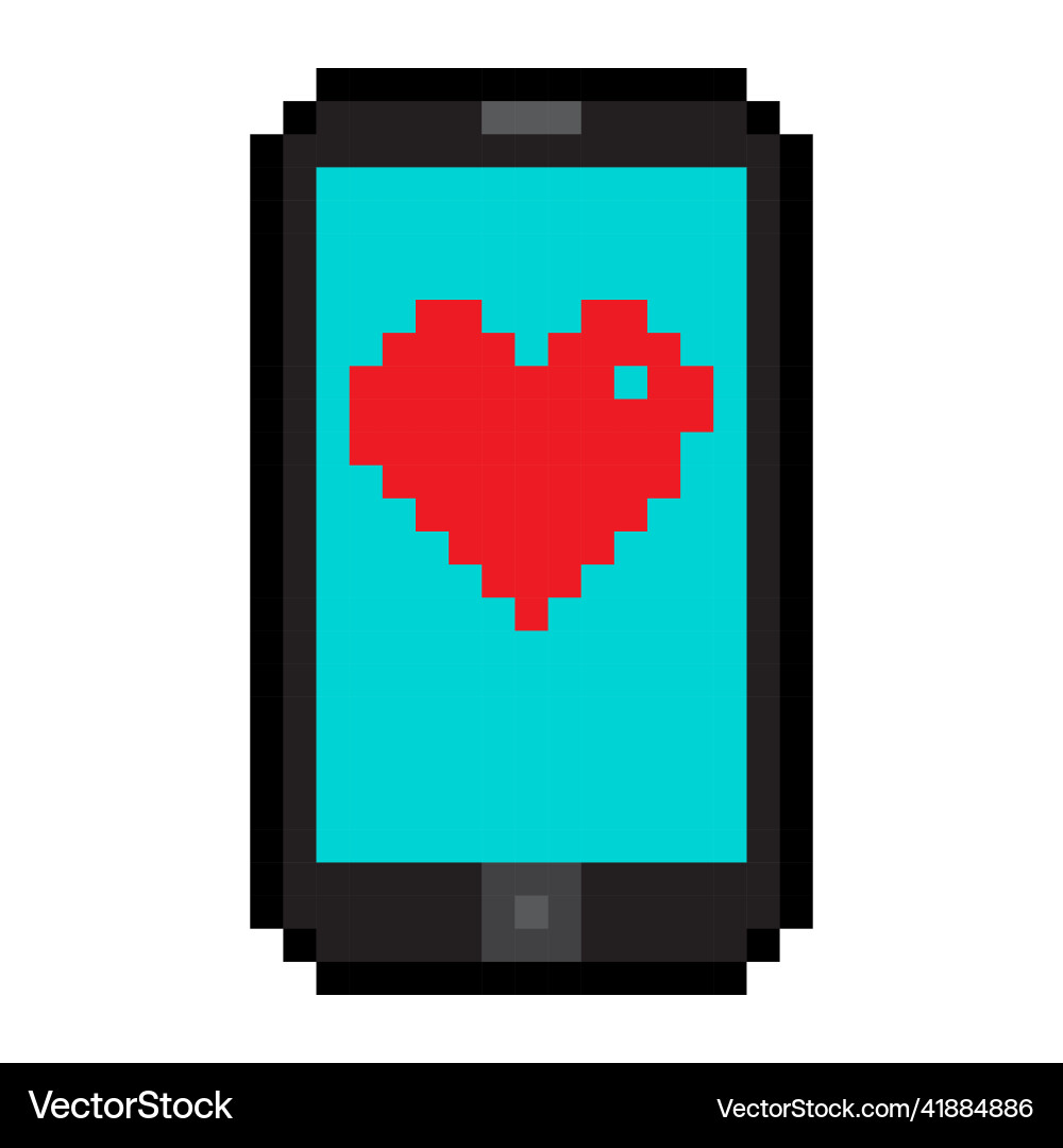 Pixel phone great design for any purposes mobile Vector Image
