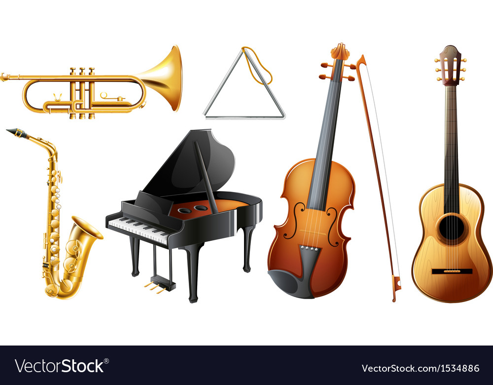 Set of musical instruments Royalty Free Vector Image