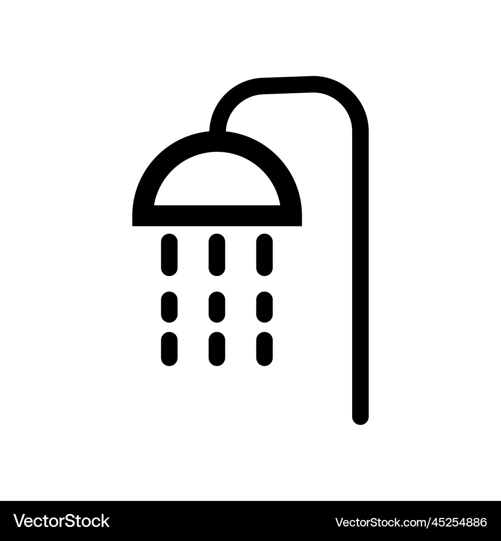 Simple shower icon or shower room sign Royalty Free Vector