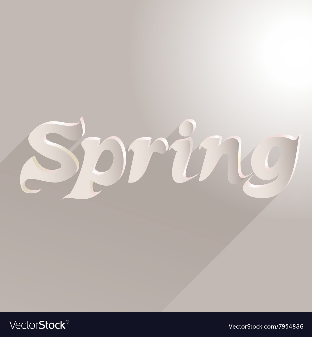 Spring long shadow Royalty Free Vector Image - VectorStock