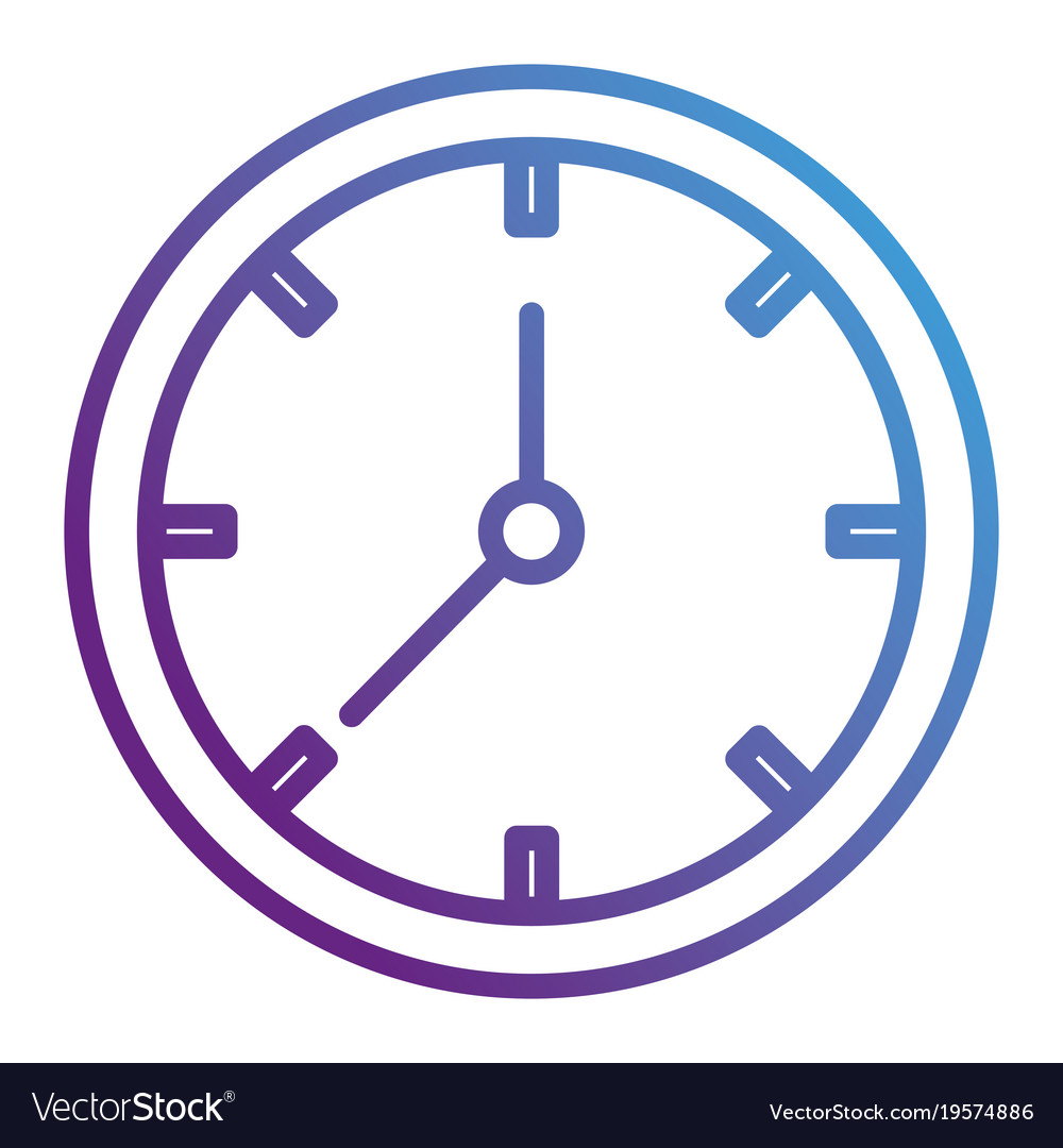 Time clock isolated icon Royalty Free Vector Image