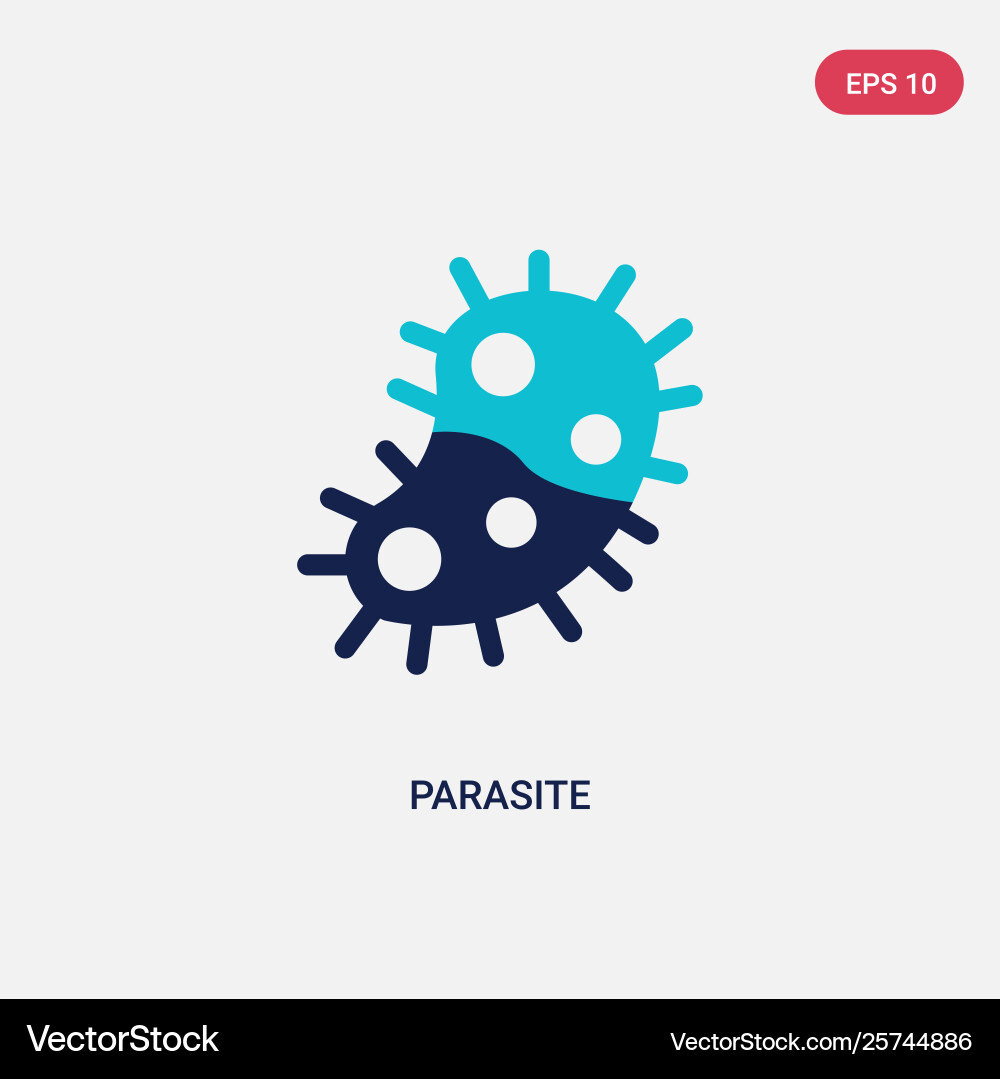 Two color parasite icon from hygiene concept Vector Image