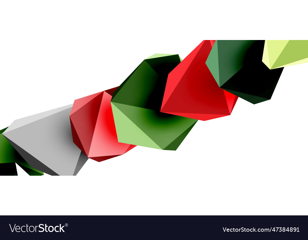 3d low poly triangle design elements Royalty Free Vector