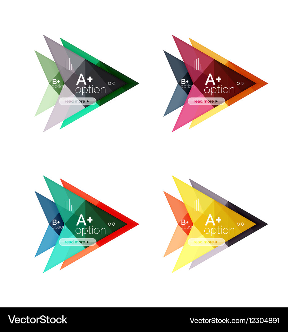 Colorful arrow option infographics Royalty Free Vector Image