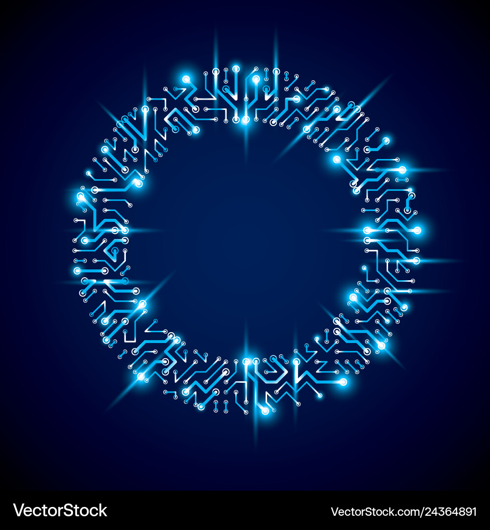 Futuristic cybernetic scheme motherboard blue Vector Image