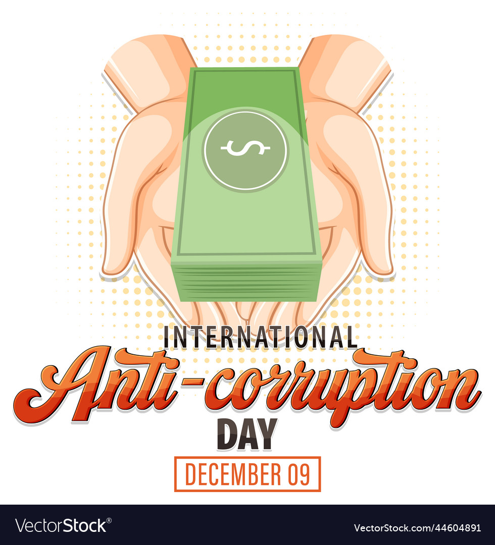 International anti corruption day poster design Vector Image