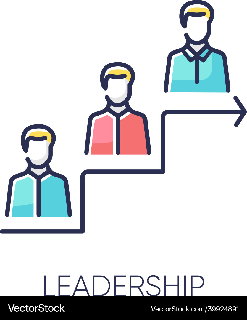 Leadership rgb color icon career development Vector Image