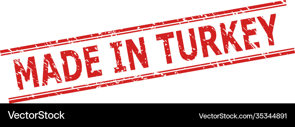 Made in turkey watermark with unclean texture Vector Image