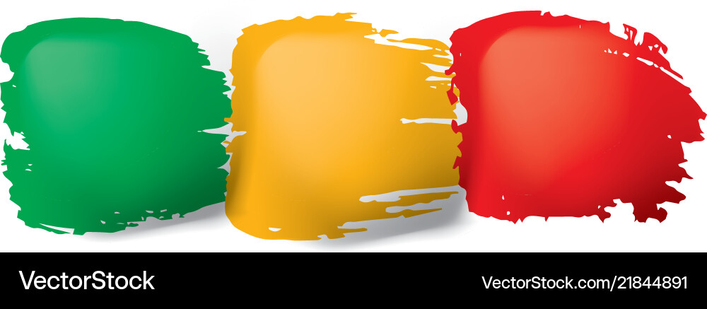 Mali flag on a white Royalty Free Vector Image