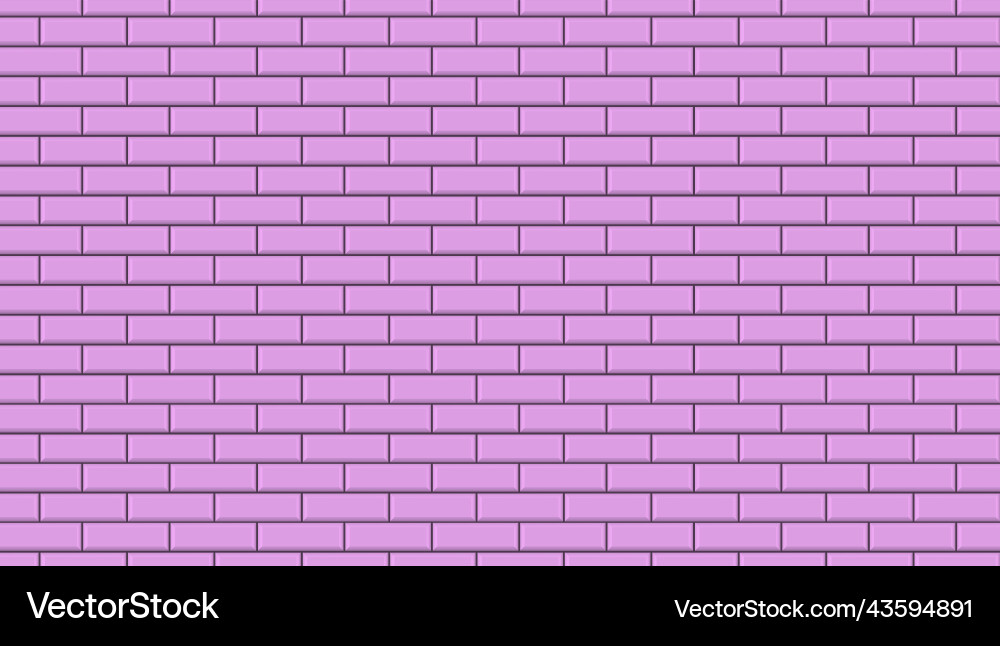Pink brick wall cute tile background for baby Vector Image