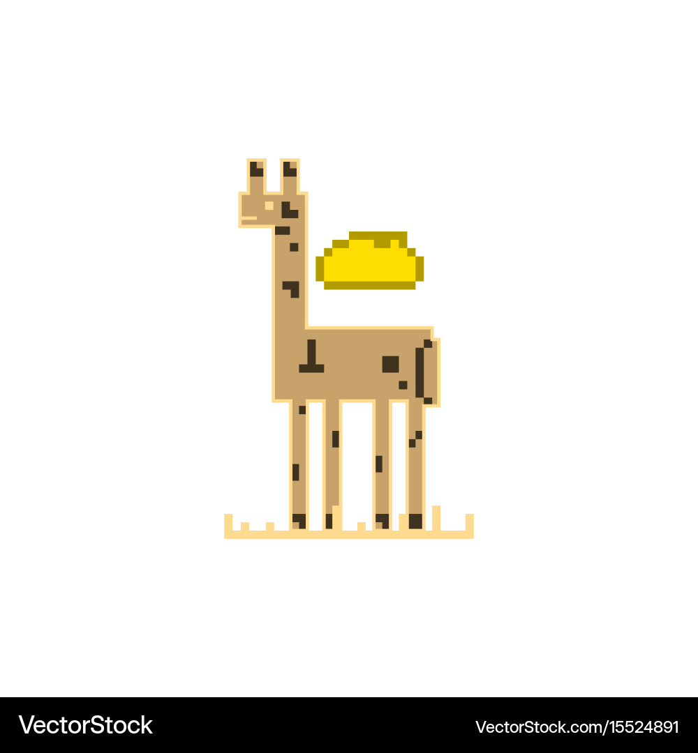 Pixel art giraffe Royalty Free Vector Image - VectorStock