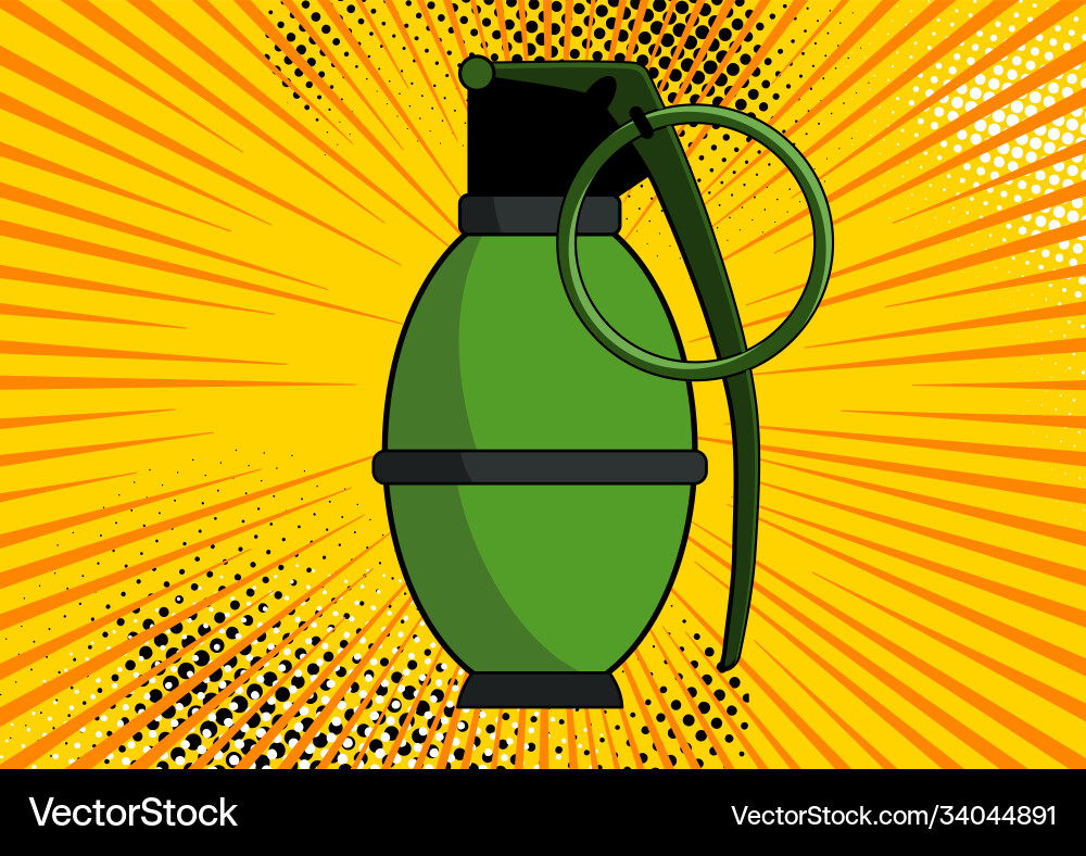 Pop art bomb on comic retro style Royalty Free Vector Image