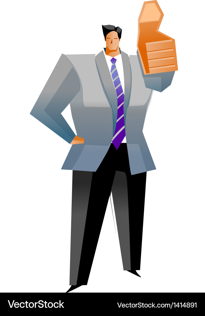 Portrait of man standing Royalty Free Vector Image