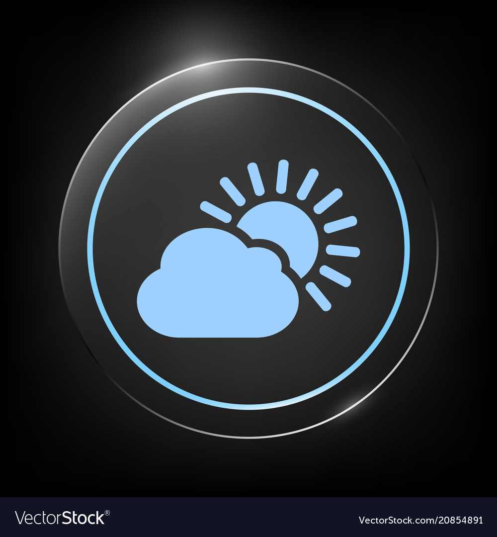 Sun cloud icon Royalty Free Vector Image - VectorStock