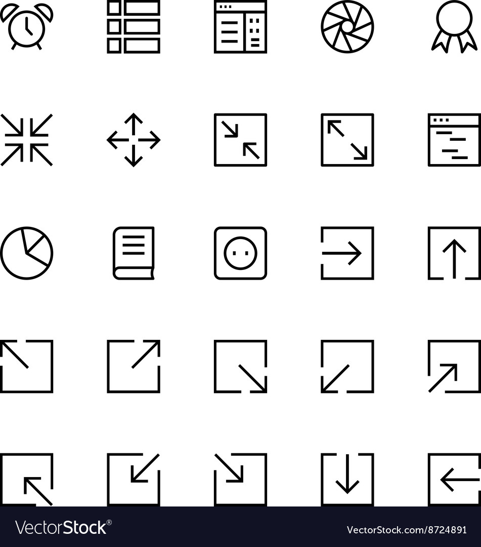 User interface colored line icons 16 Royalty Free Vector