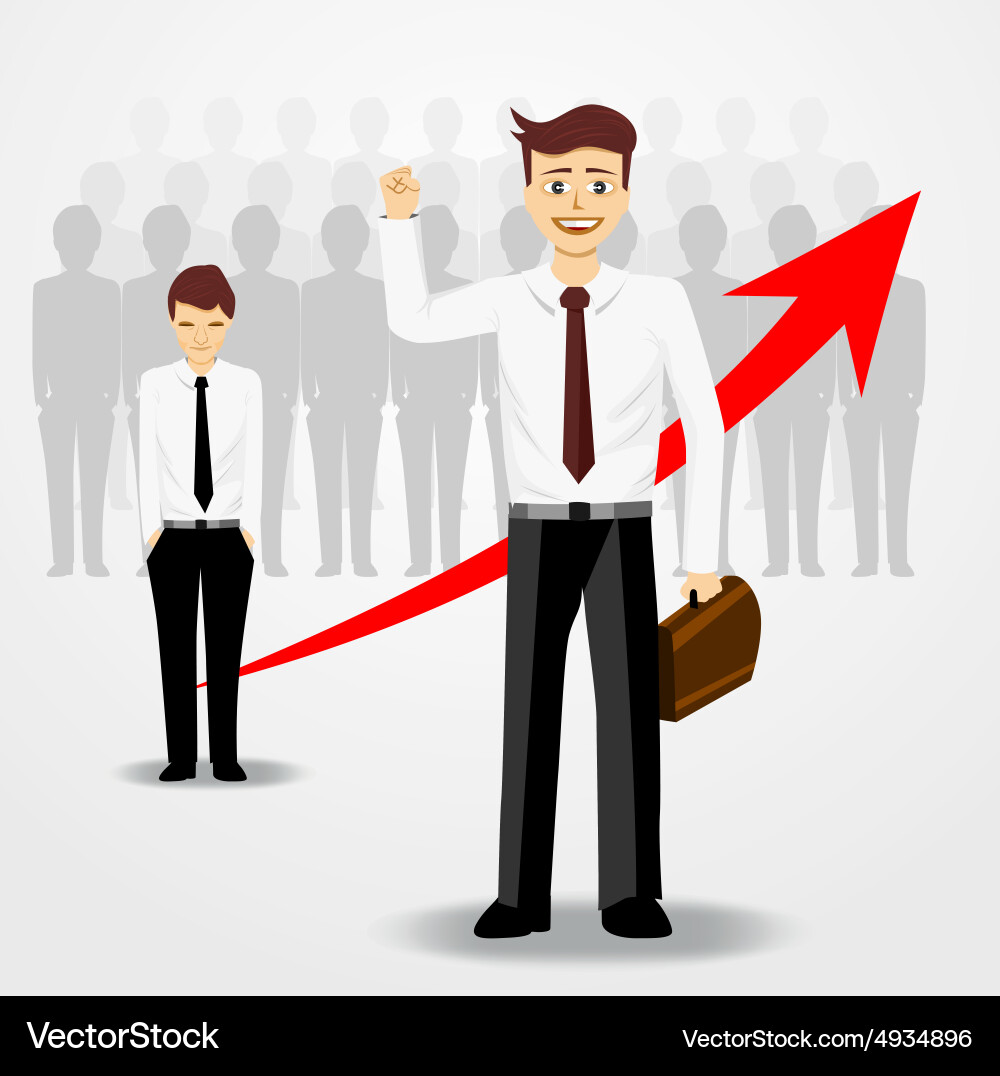 Business man raising his right hand up Royalty Free Vector