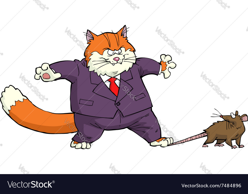 Cat caught mouse Royalty Free Vector Image - VectorStock Cat caught mouse Royalty Free Vector Image - VectorStock