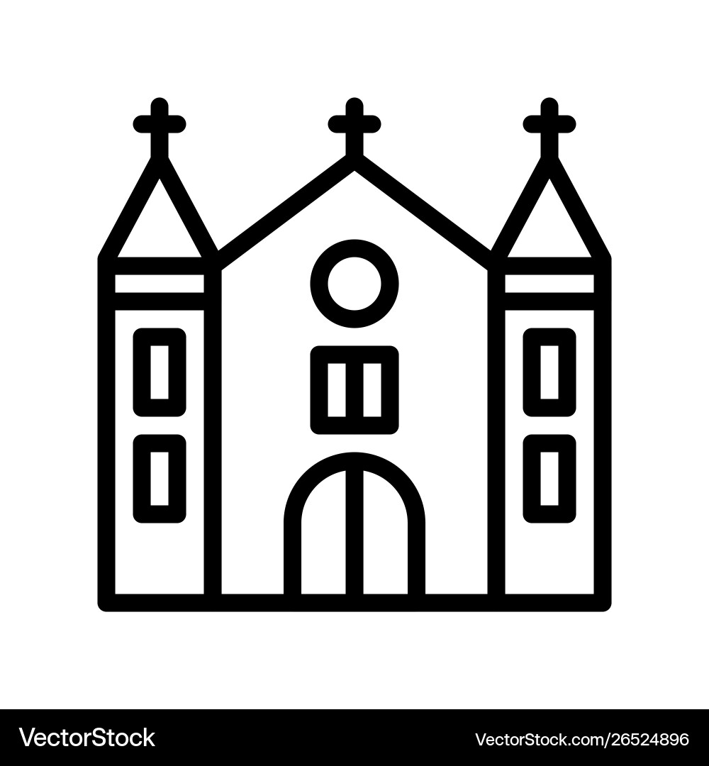 Christianity religious catholic church building Vector Image