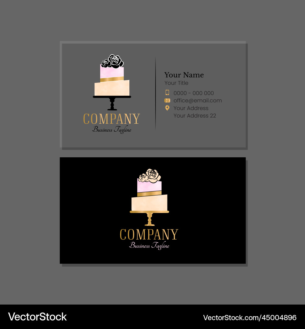 Cake Business Card Template Bakery Business Cards | Catering Business