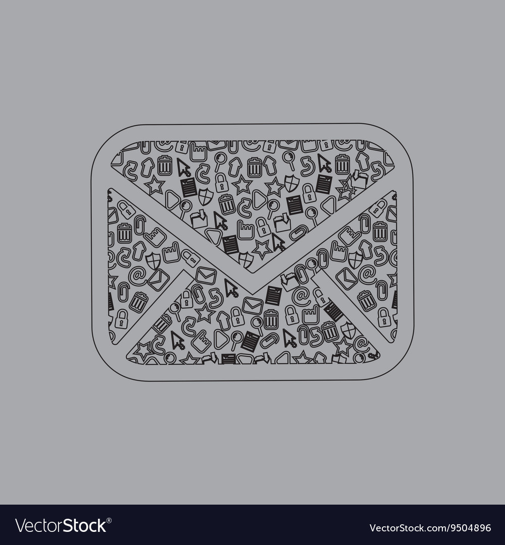 Email settings design Royalty Free Vector Image
