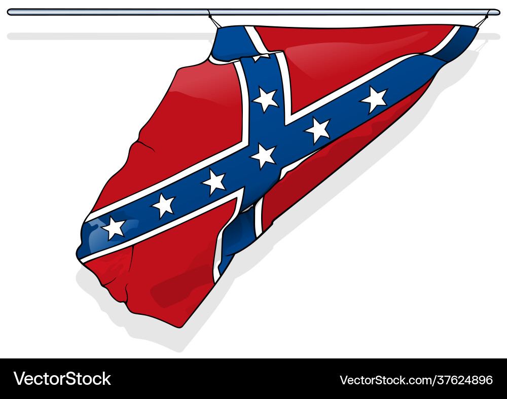 Flag confederate states army in usa Royalty Free Vector