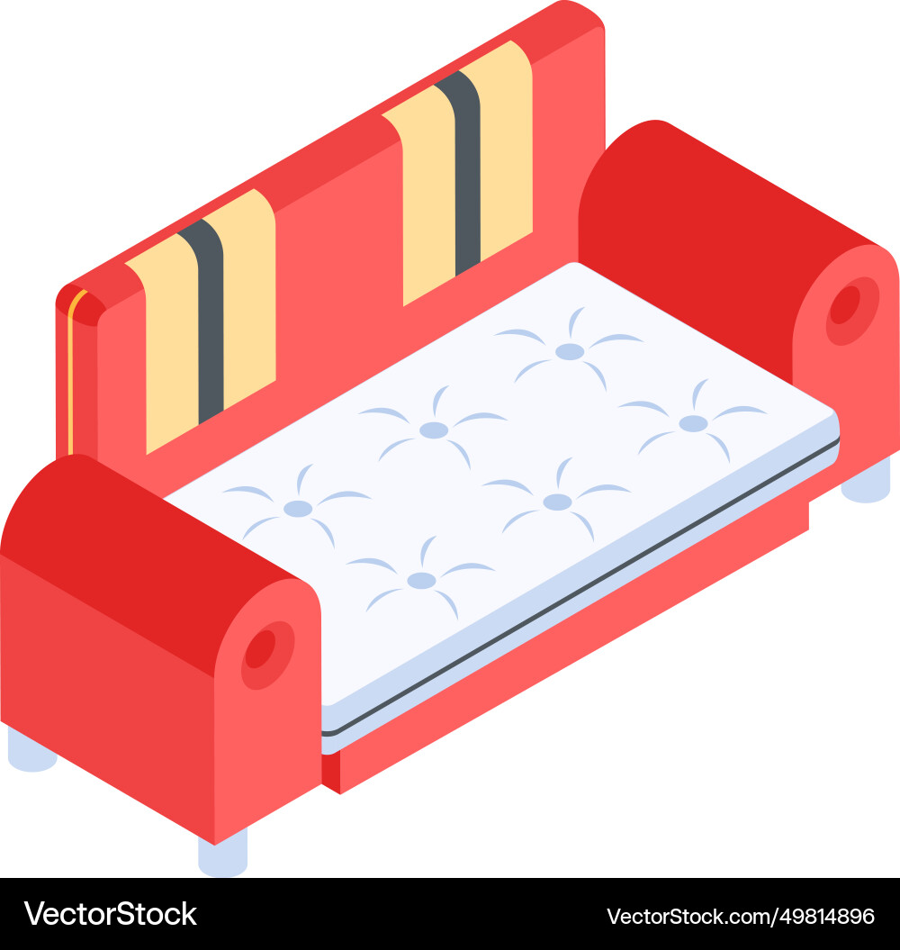 Heres an isometric icon of lounge sofa Royalty Free Vector