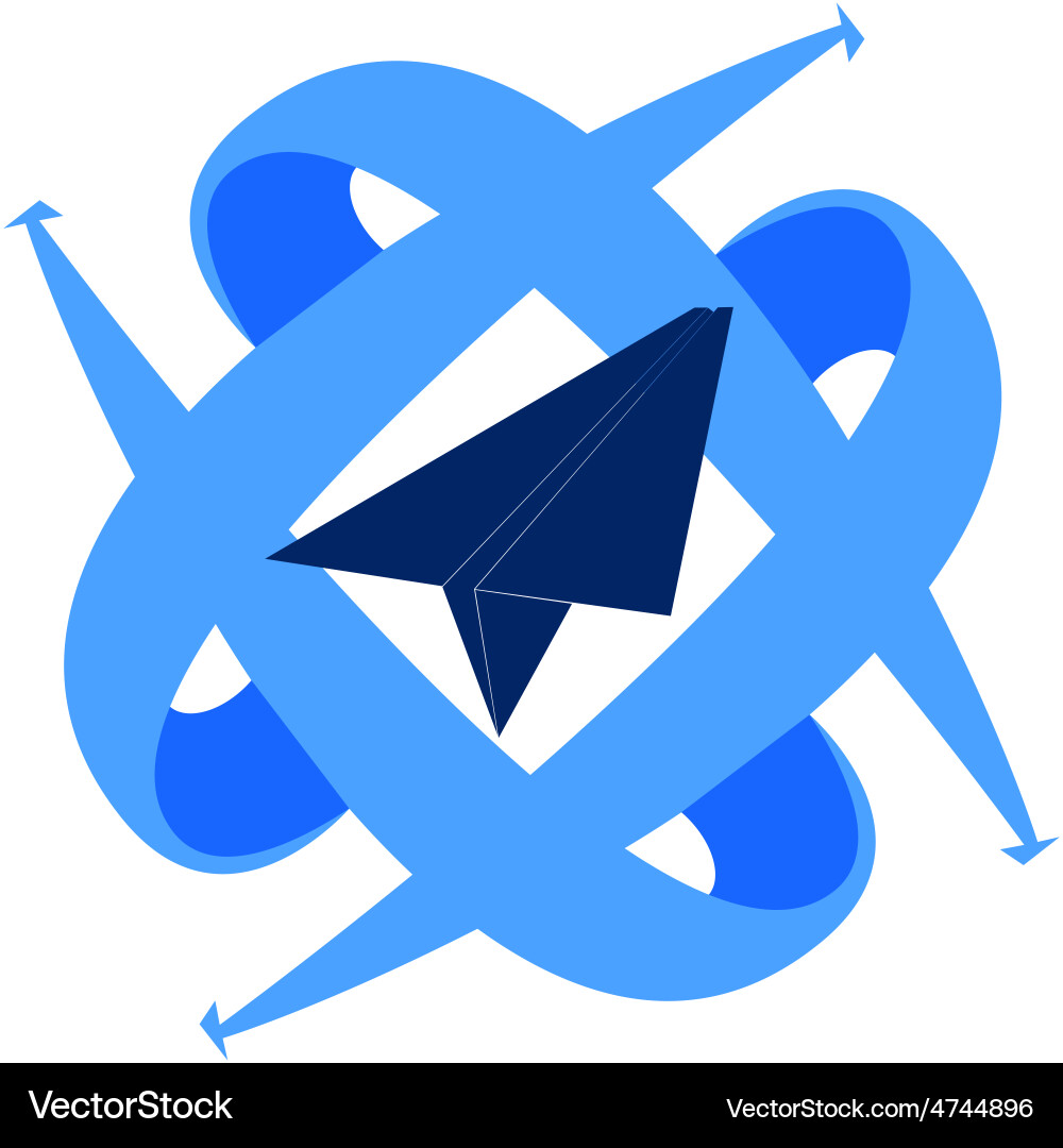 Icon of civil aviation Royalty Free Vector Image