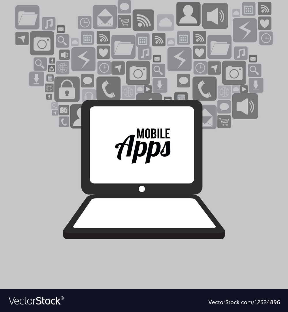 Mobile app technology Royalty Free Vector Image