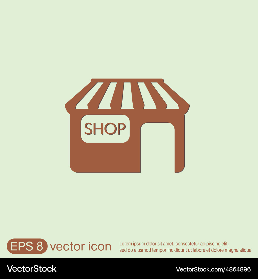 Shop building symbol icon store shopping Vector Image