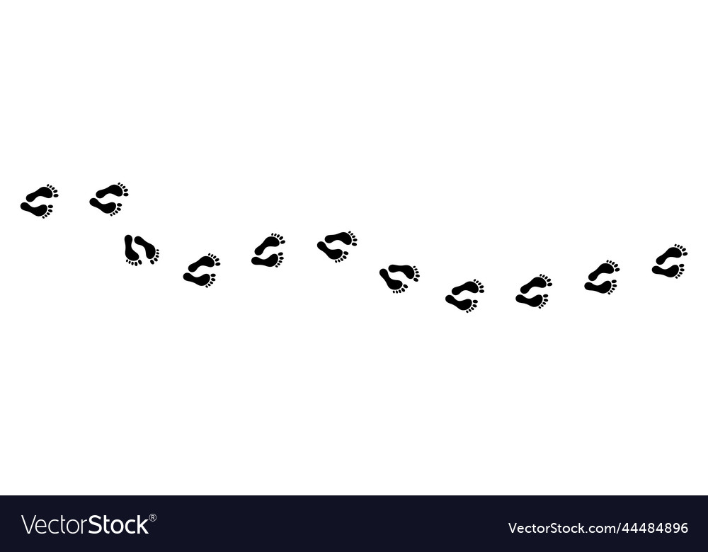 Step footprints paths Royalty Free Vector Image Step footprints paths Royalty Free Vector Image