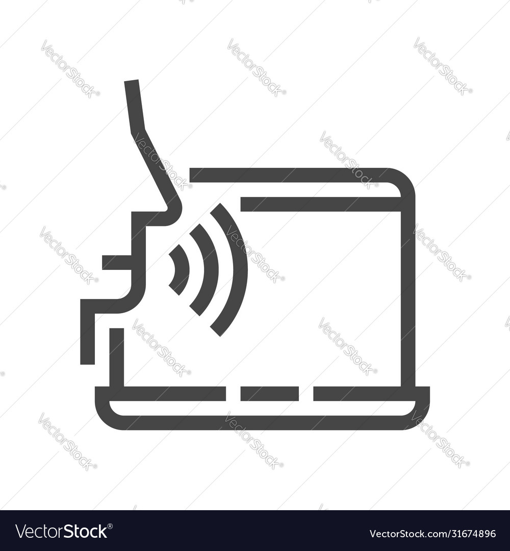 Voice command control recognition line Royalty Free Vector
