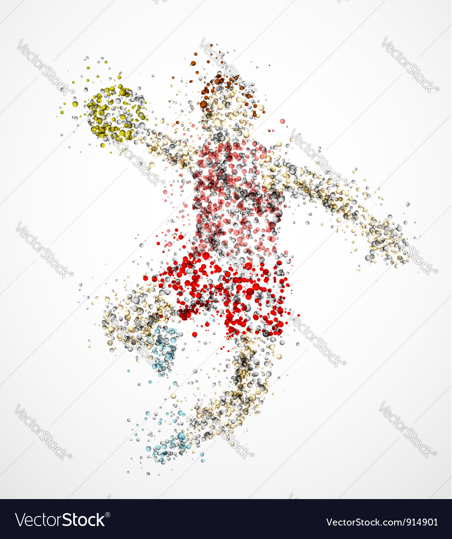 Abstract handball player Royalty Free Vector Image