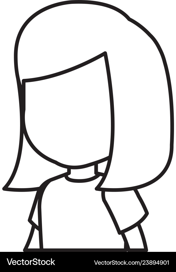 Beautiful little girl character Royalty Free Vector Image