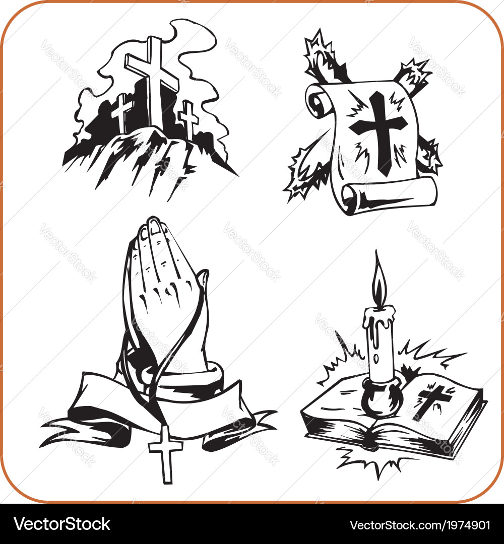 Christian symbols Royalty Free Vector Image - VectorStock