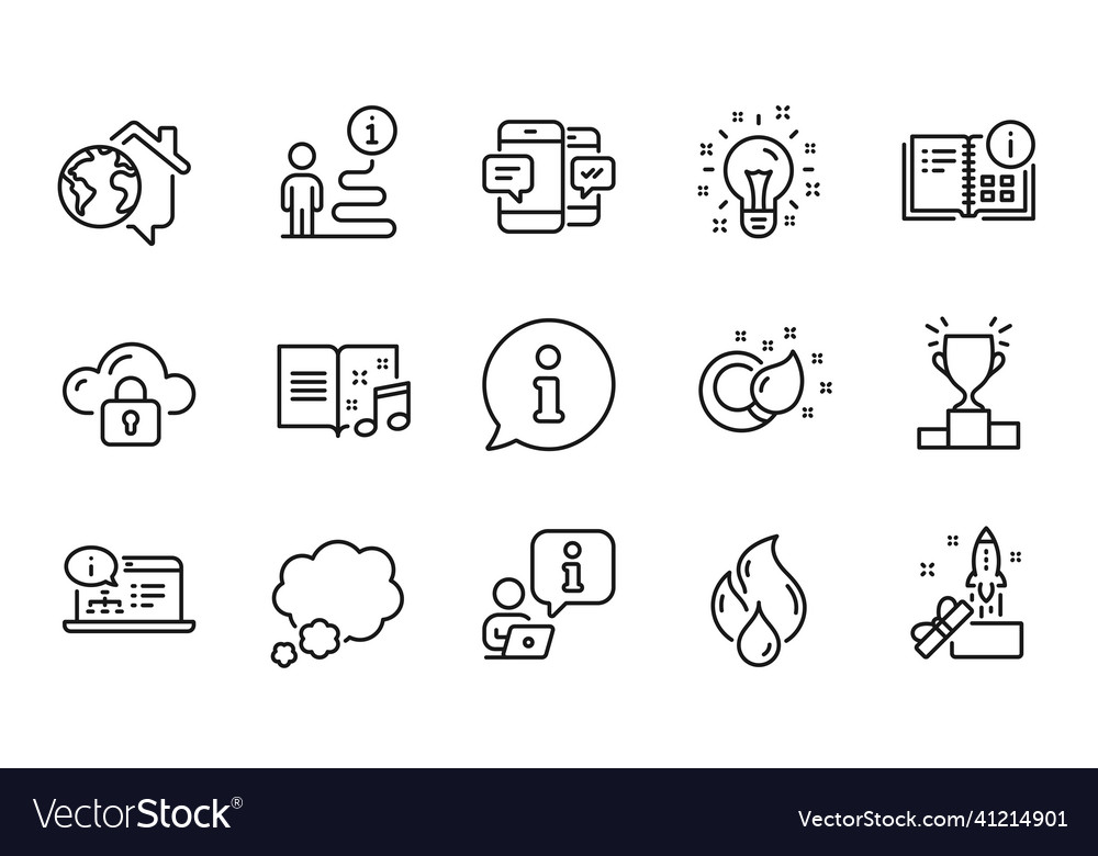Education icons set included icon as online Vector Image