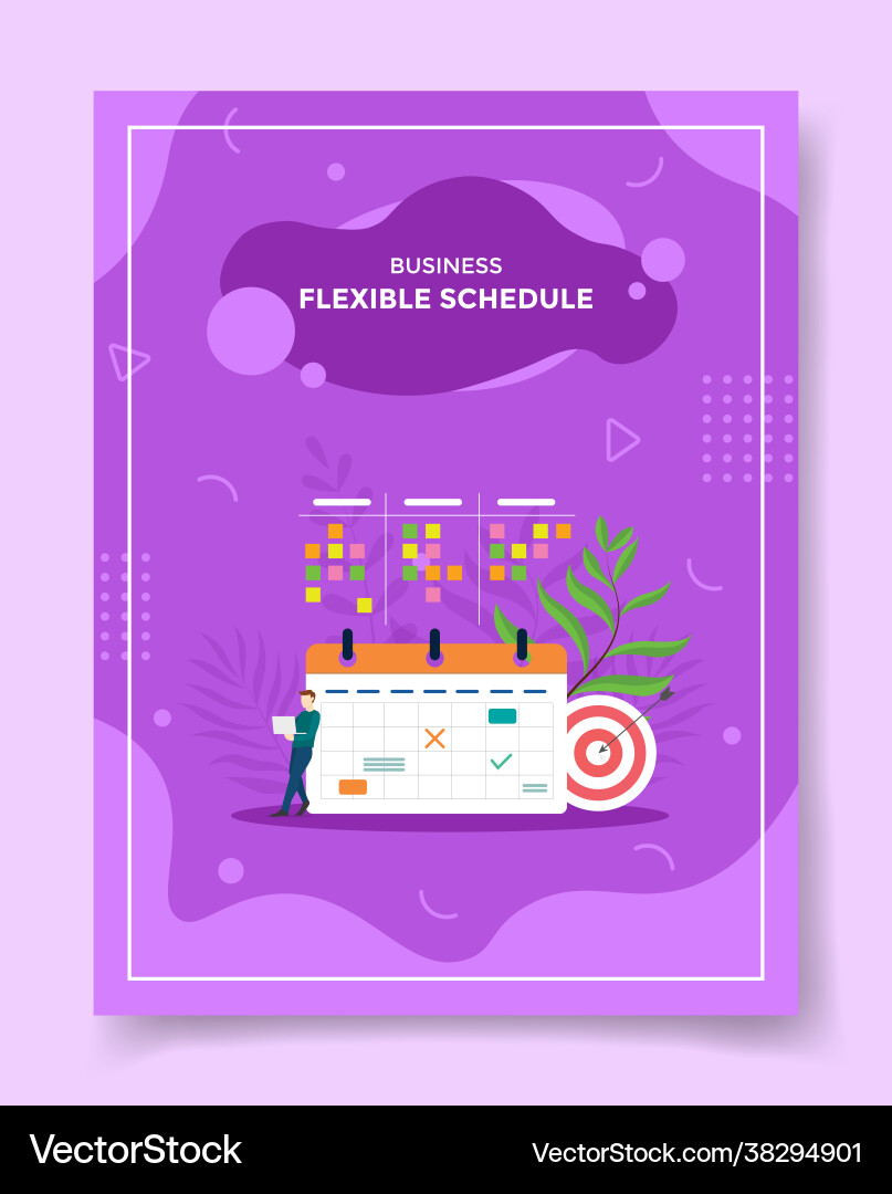 Flexible schedule or calendar management Vector Image
