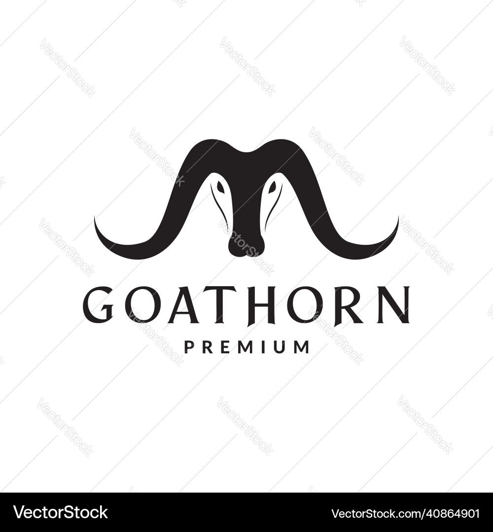 Head boer goat logo design graphic symbol icon Vector Image