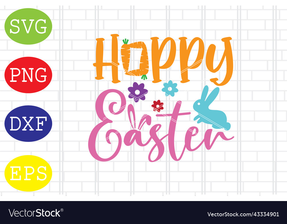 Hoppy easter 2 Royalty Free Vector Image - VectorStock