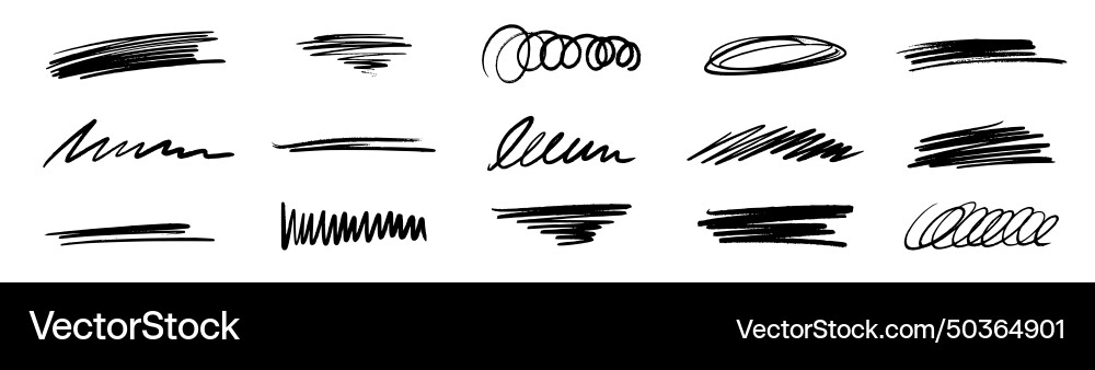 Line brush marker pen pencil stroke Royalty Free Vector
