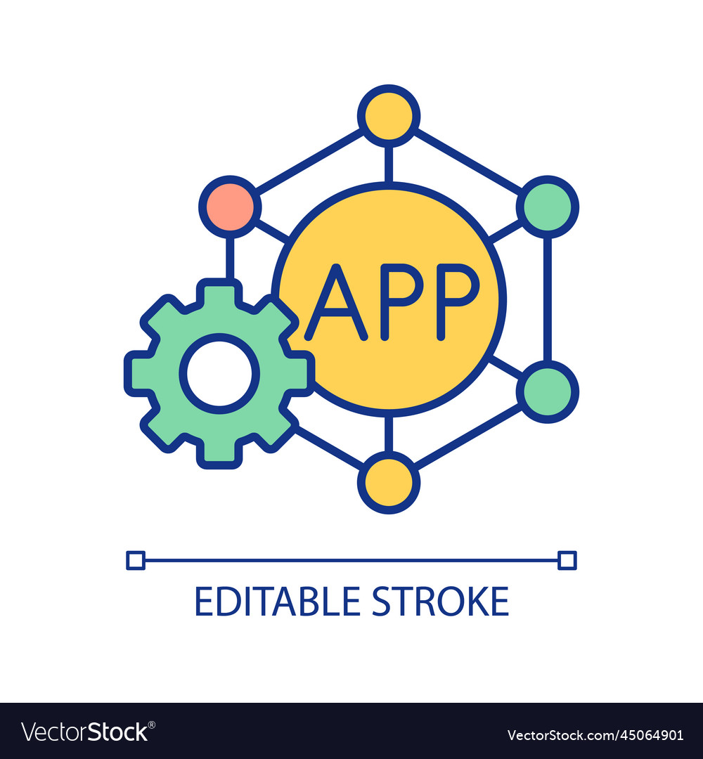 Network based application development rgb color Vector Image