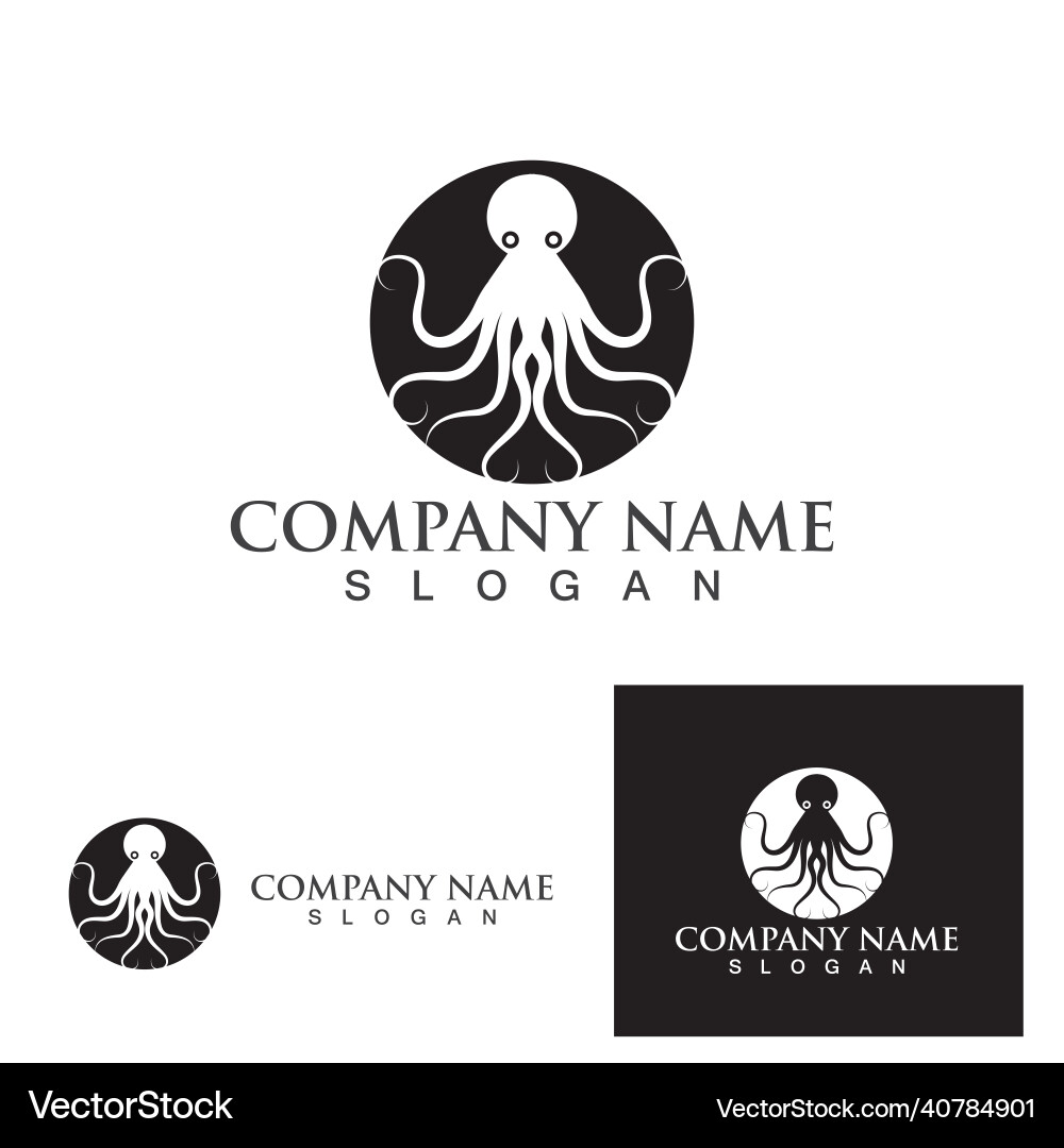 Octopus animal logo and symbol icon image Vector Image