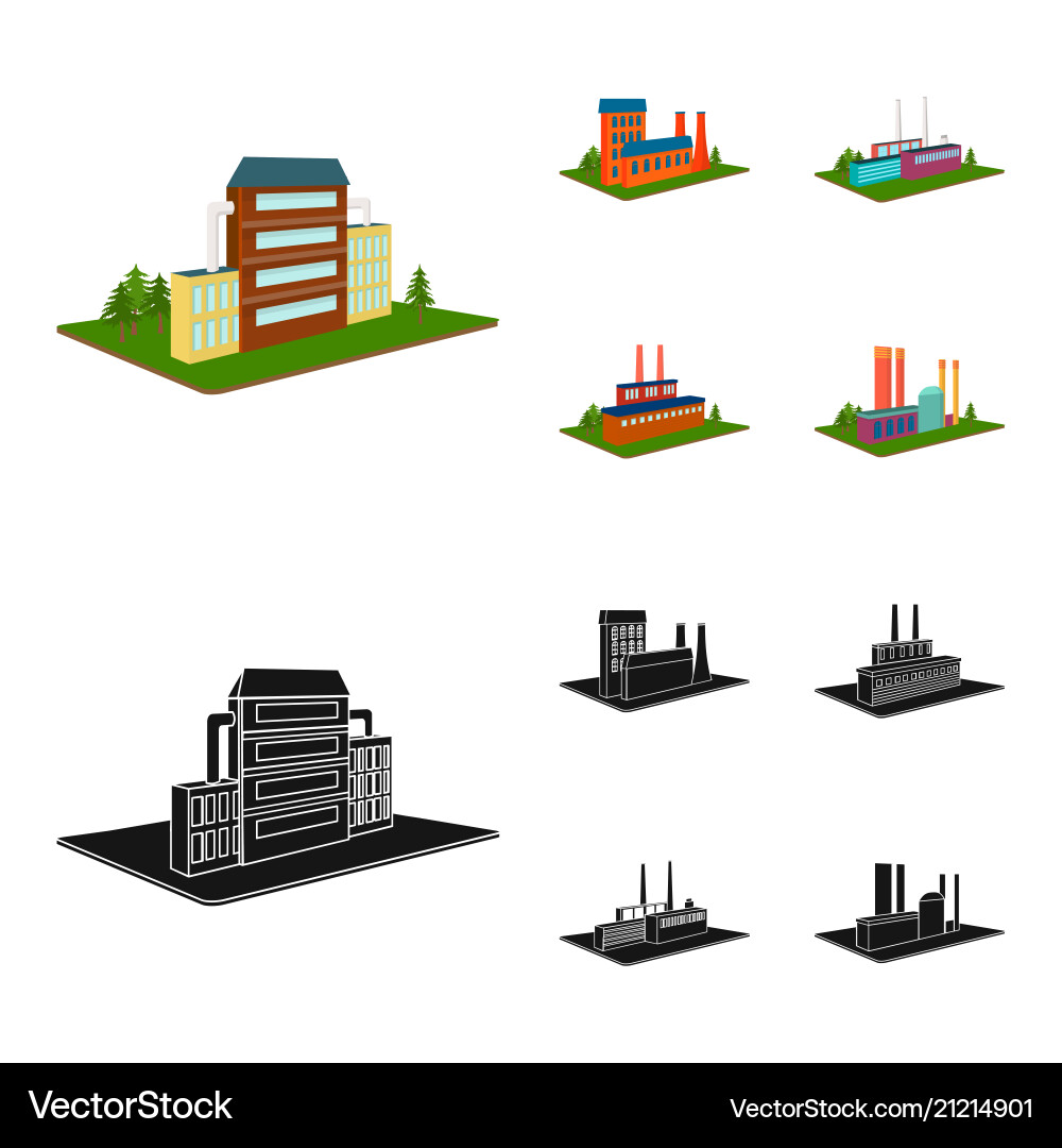 Processing factorymetallurgical plant factory Vector Image