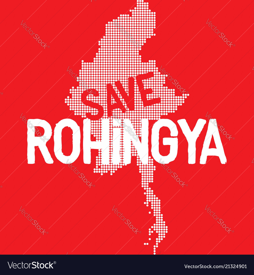 Save rohingya poster Royalty Free Vector Image